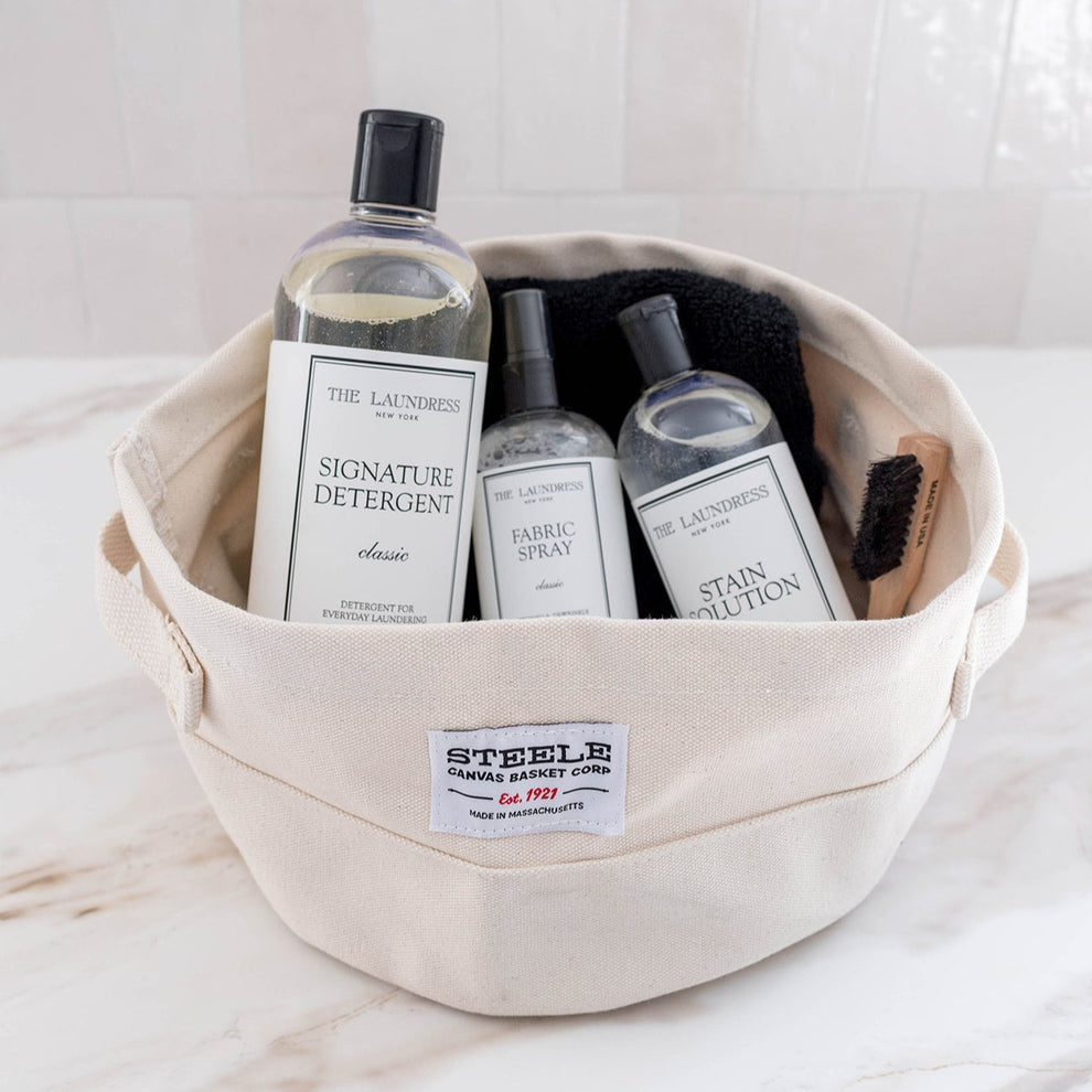 Extra Small Round Canvas Storage Bin – Steele Canvas Basket Corp ...