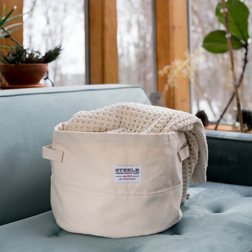 Medium Round Canvas Storage Bin – Steele Canvas Basket Corp – Steele ...