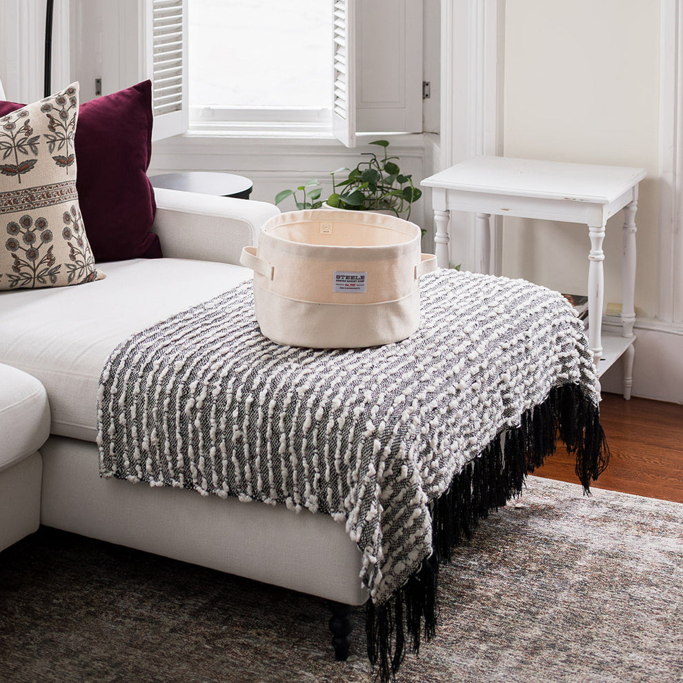 Extra Small Round Canvas Storage Bin – Steele Canvas Basket Corp ...