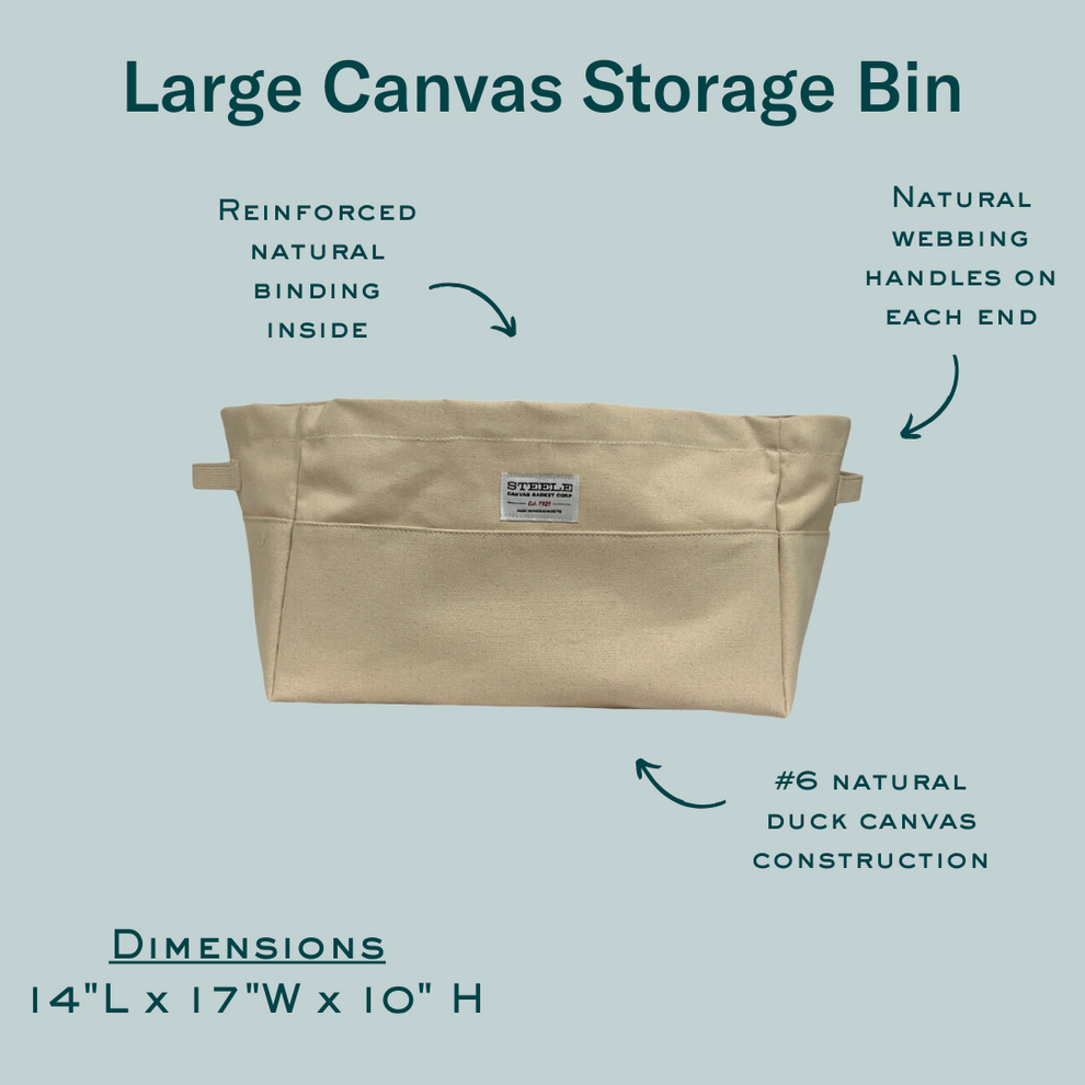 Large Canvas Storage Bin – Steele Canvas Basket Corp