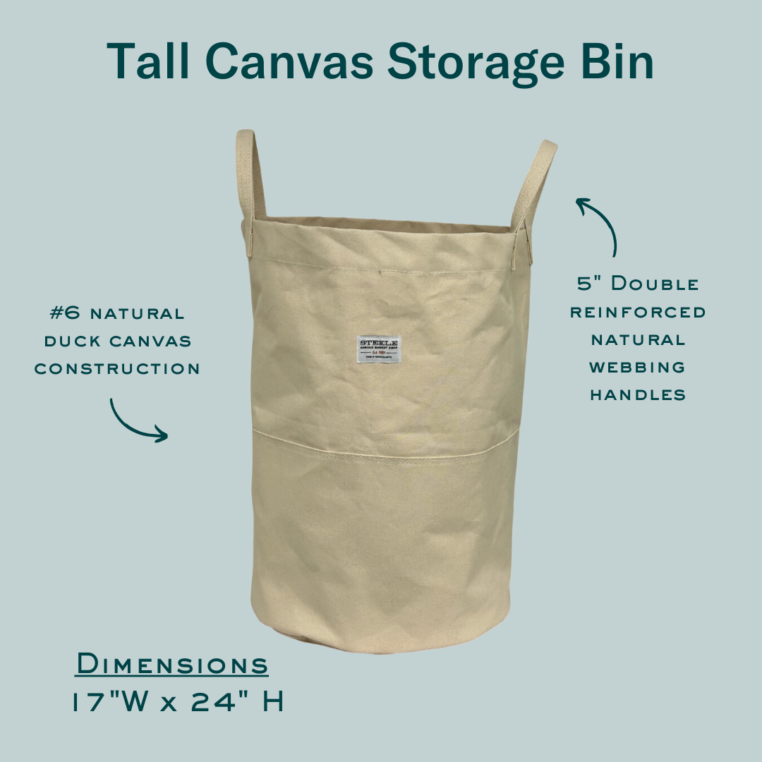 Tall Canvas Storage Bin – Steele Canvas Basket Corp